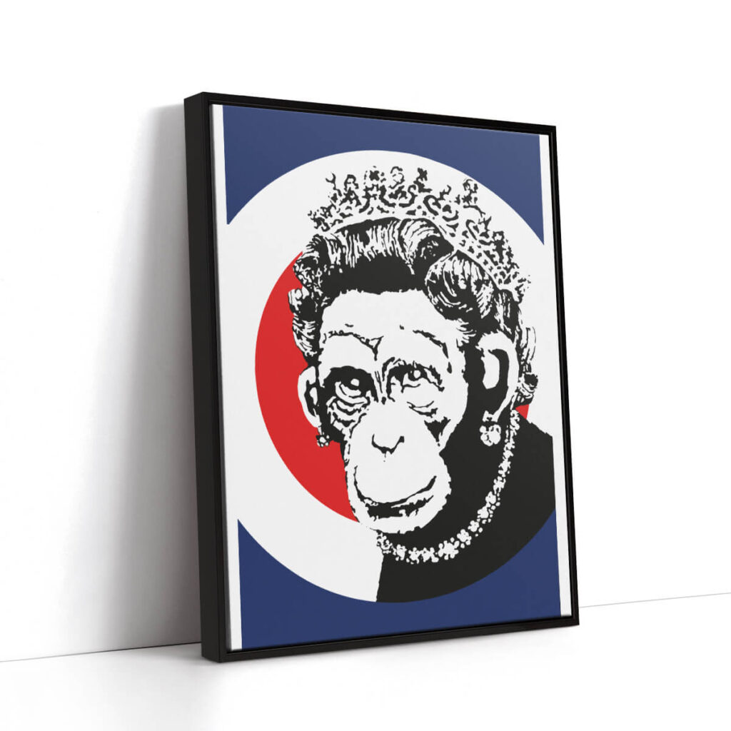 Tableau Banksy Monkey Queen | Tablorama